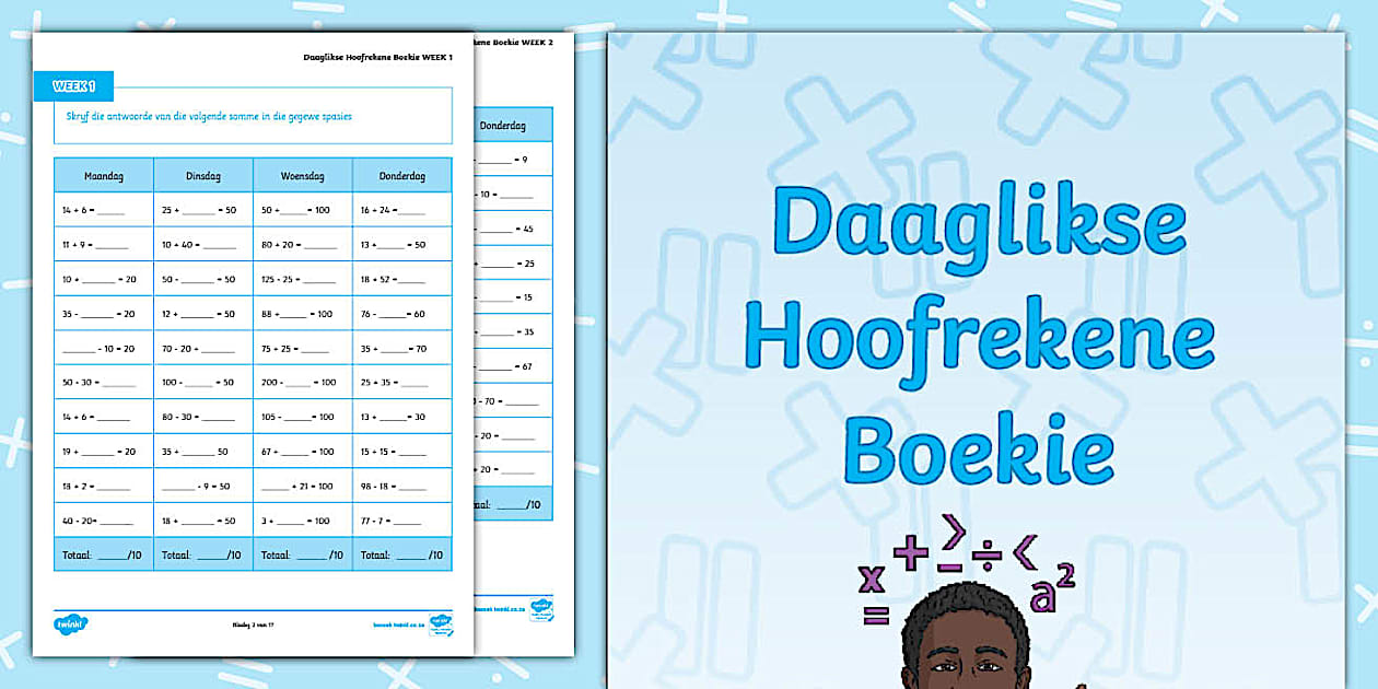 Daaglikse Hoofrekene Boekie (teacher made) - Twinkl