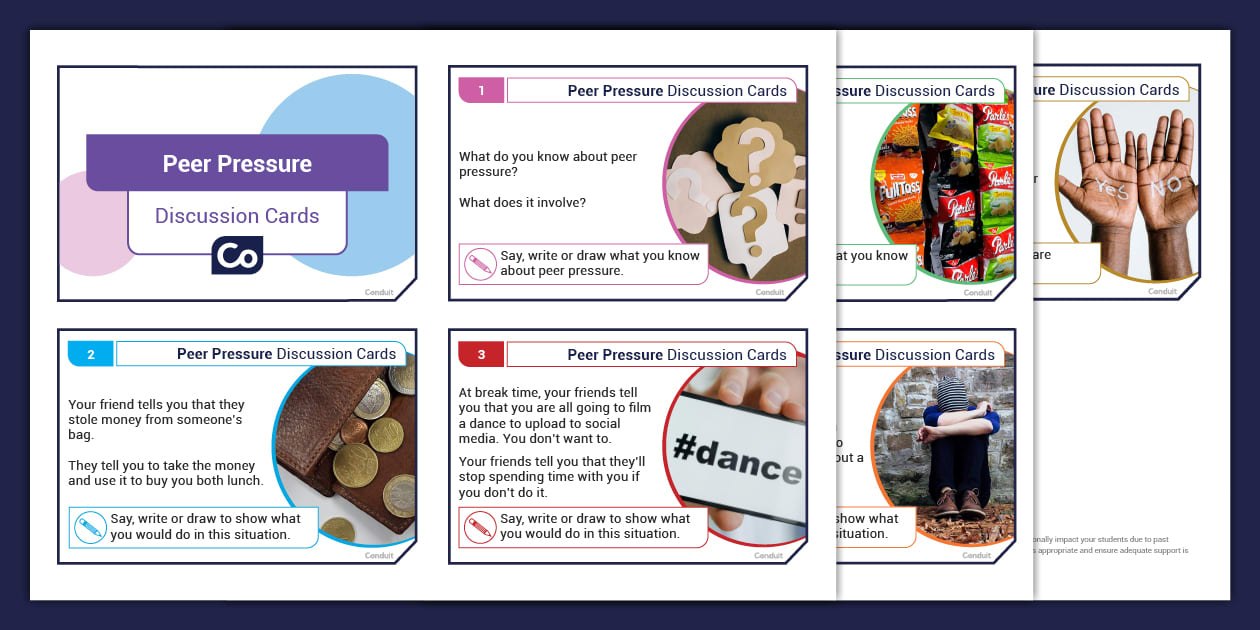 Reinforcing Wellbeing: Peer Pressure Discussion Cards