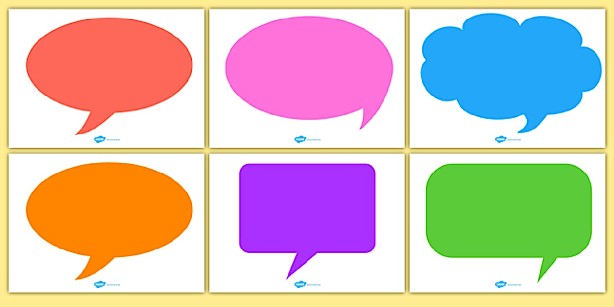 Black and White Editable Speech Bubbles (teacher made)