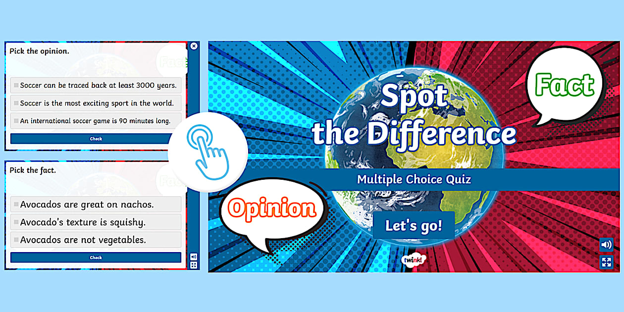 Difference Between Opinion and Fact Activity | Twinkl USA