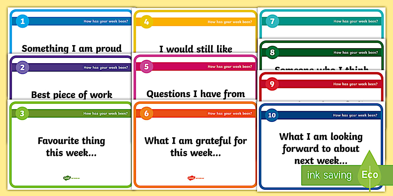 Reflection on the Week Blether Stations (teacher made)