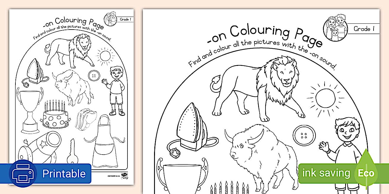 Grade 1 -on Colouring Page (teacher made) - Twinkl