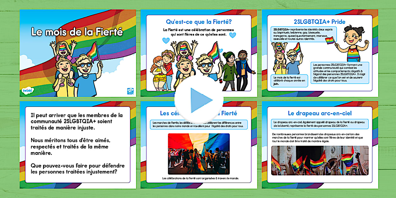 Pride Month Primary PowerPoint French (Teacher-Made)