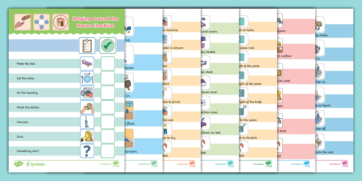 Twinkl Symbols: Helping Around the House Complete Pack