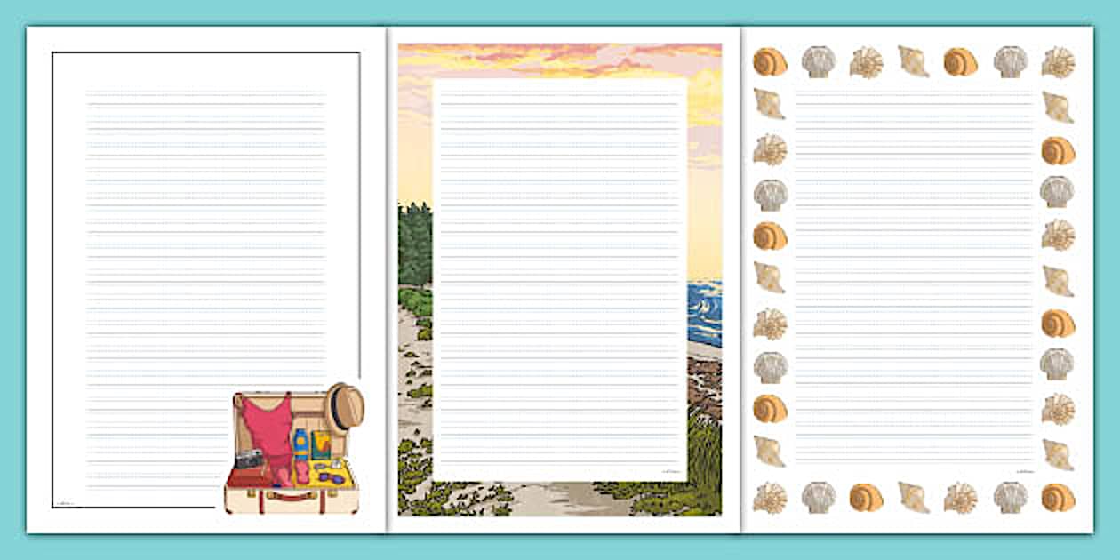 Summer Handwriting Page Border Pack KS2 (teacher made)