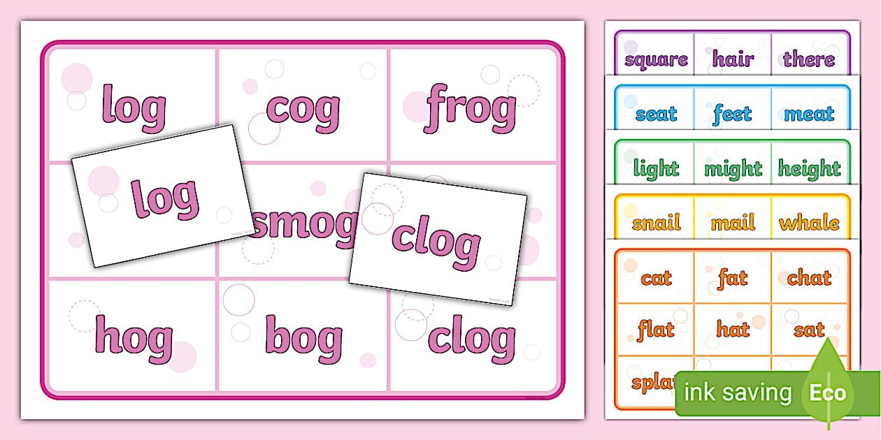 Rhyming Bingo Words (professor feito) - Twinkl