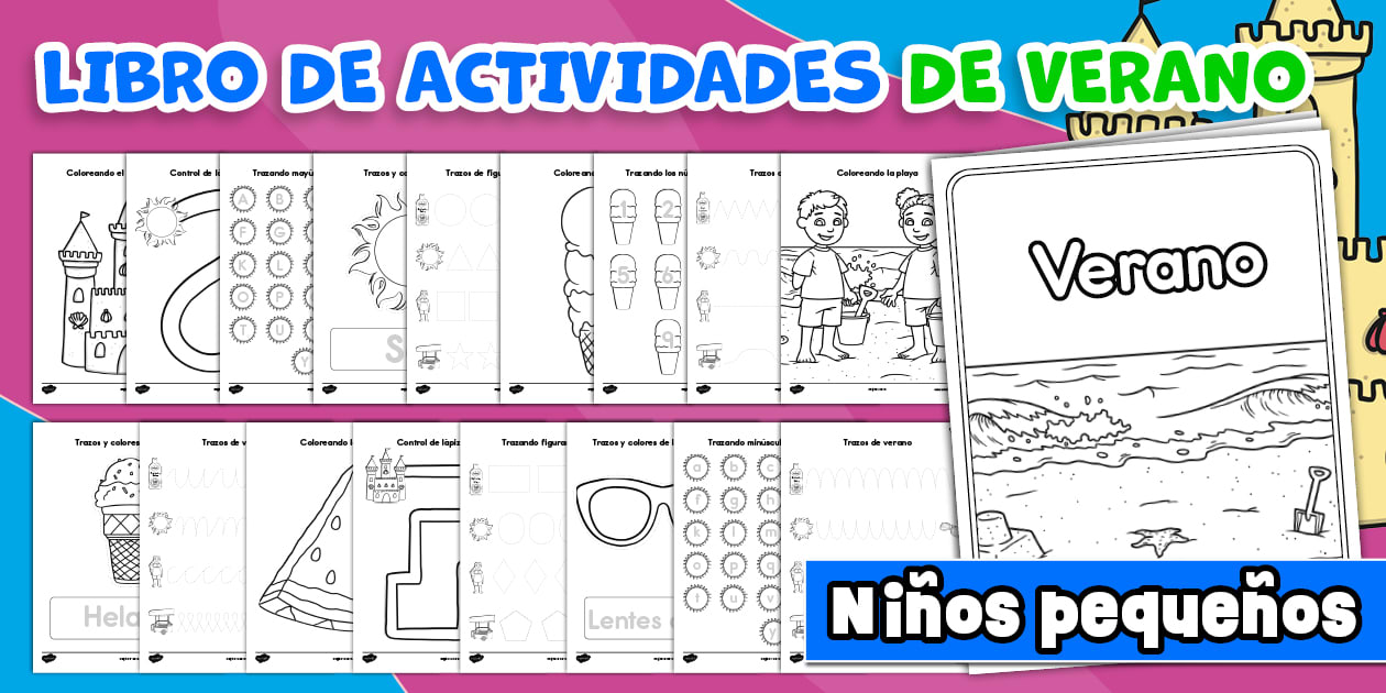 Libro de actividades de verano para niños pequeños