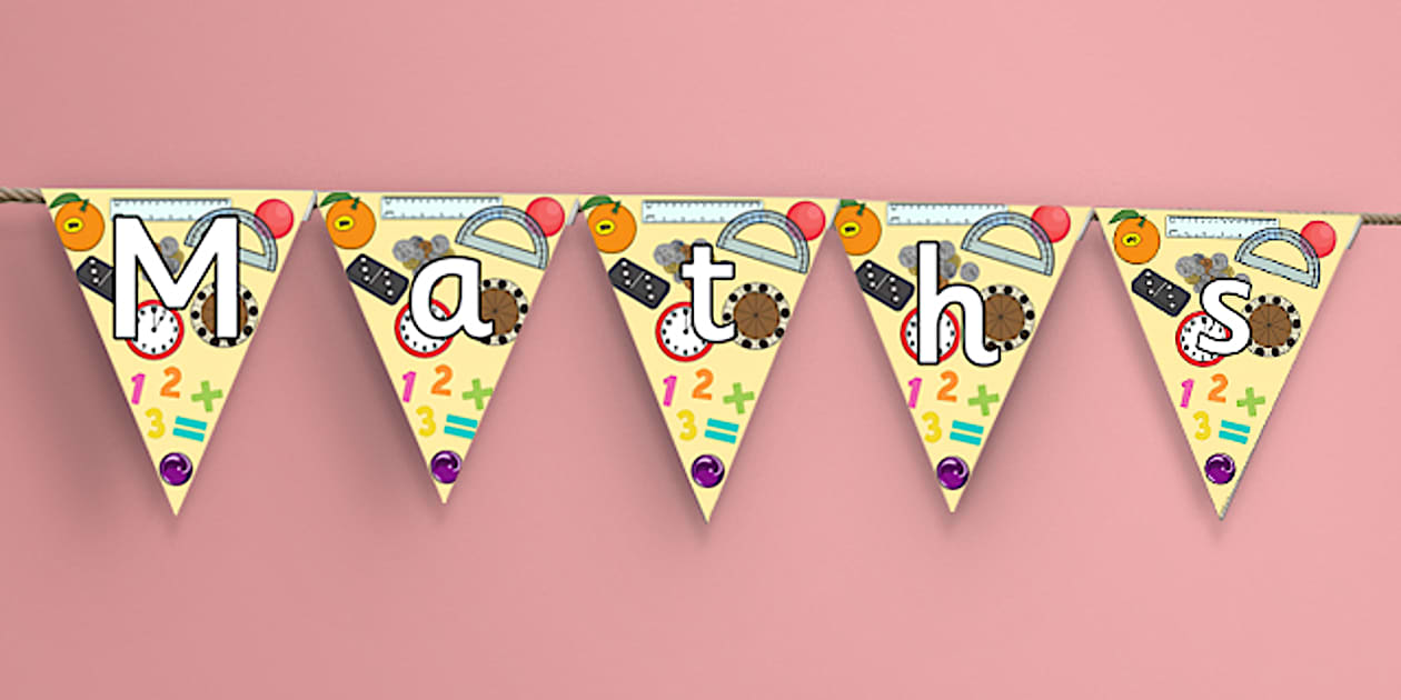 Editable Maths Area Themed Bunting (teacher made) - Twinkl