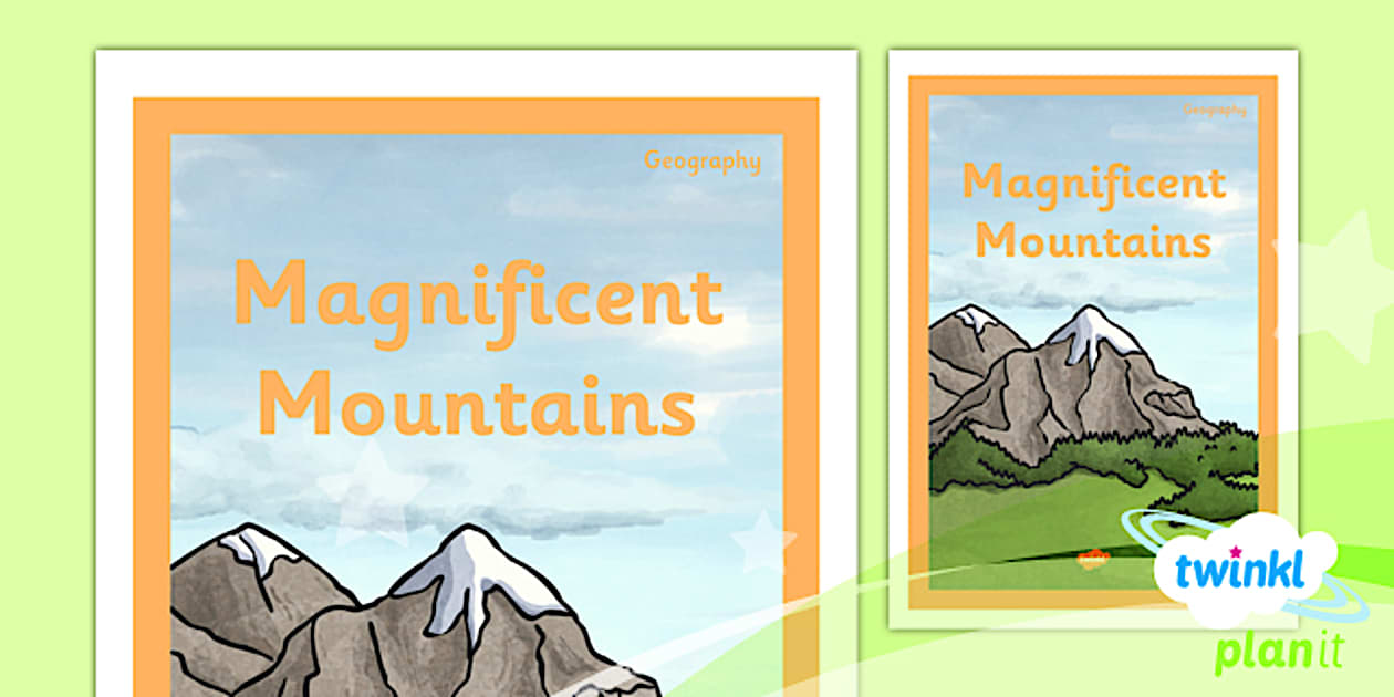 Black and White Geography: Magnificent Mountains Year 5 Unit Book Cover