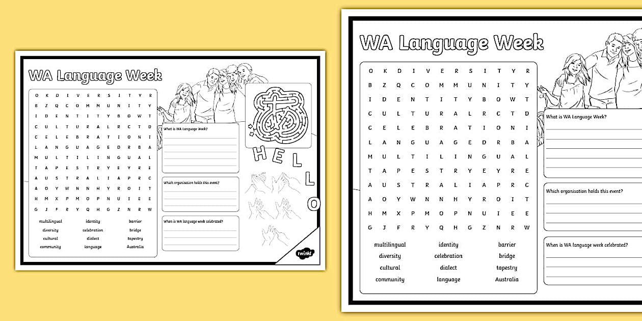 WA Language Week 3-6 Activity Mat