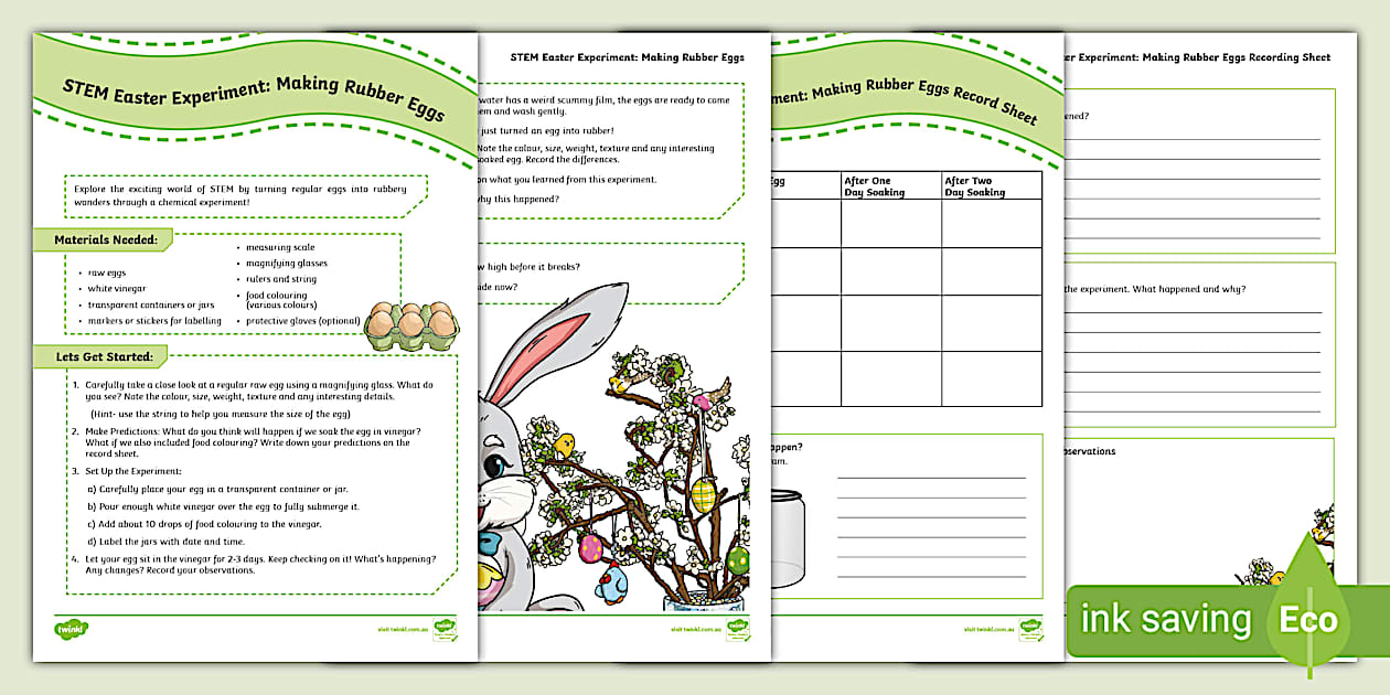 STEM Easter Experiment: Making Rubber Eggs (Teacher-Made)
