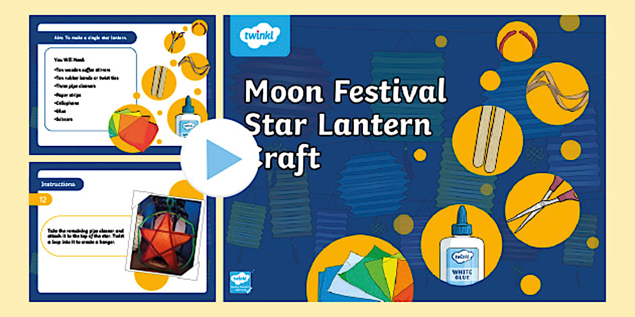 Moon Festival Star Lantern Craft (teacher made) - Twinkl