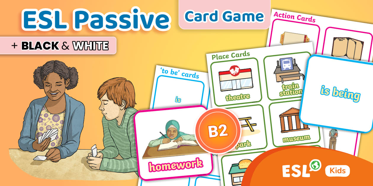ESL Passive Voice Game Cards {Kids}