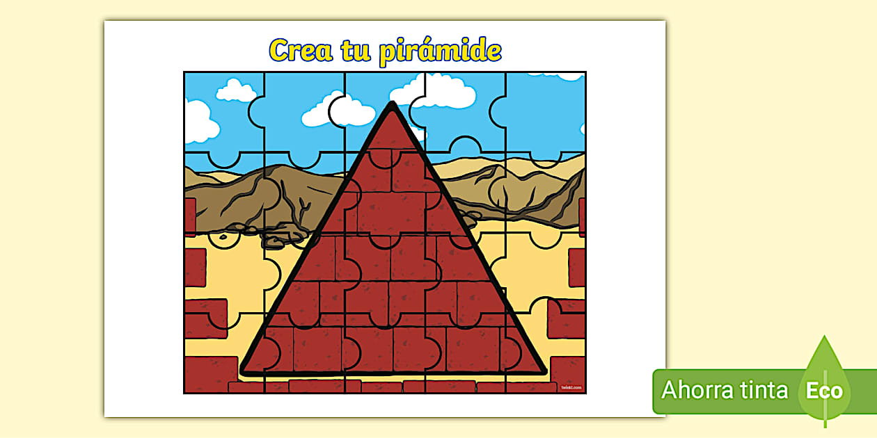 Puzzle: Crea tu pirámide (teacher made) - Twinkl