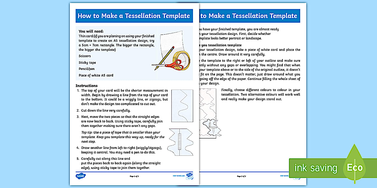How To Make A Tessellation Template Step-by-Step Instructions