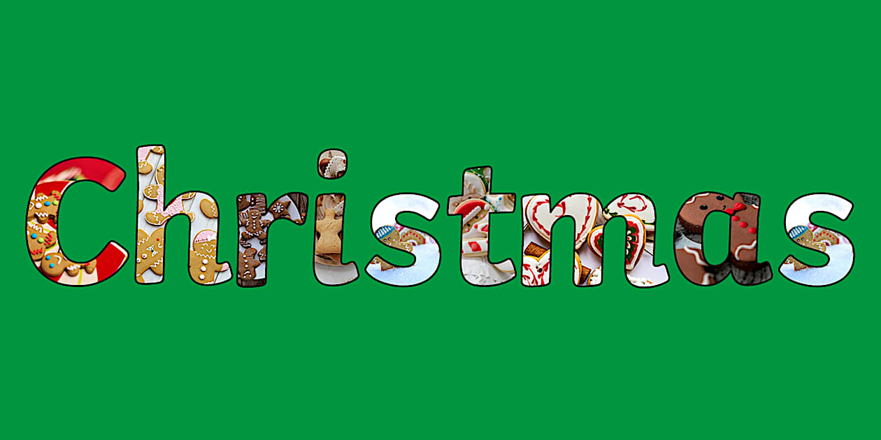 Gingerbread Christmas Display Lettering (professor feito)