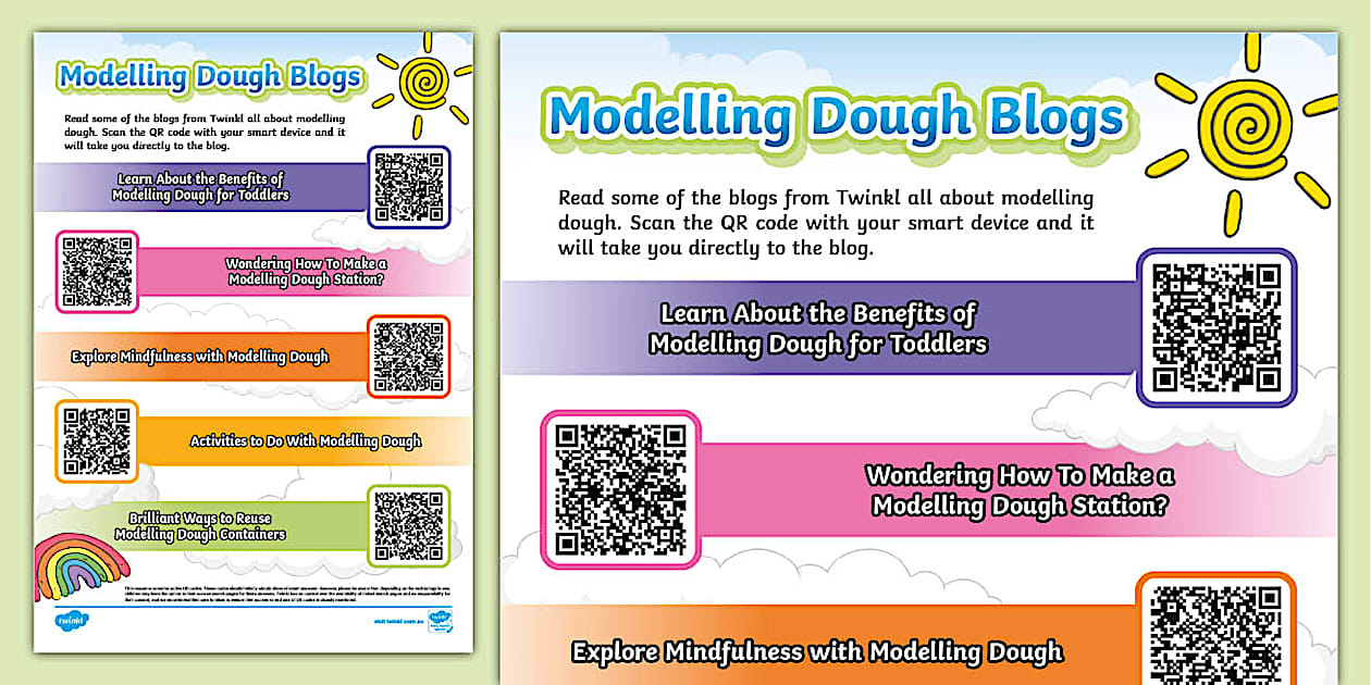 Modelling Dough Blogs QR Poster (teacher made) - Twinkl