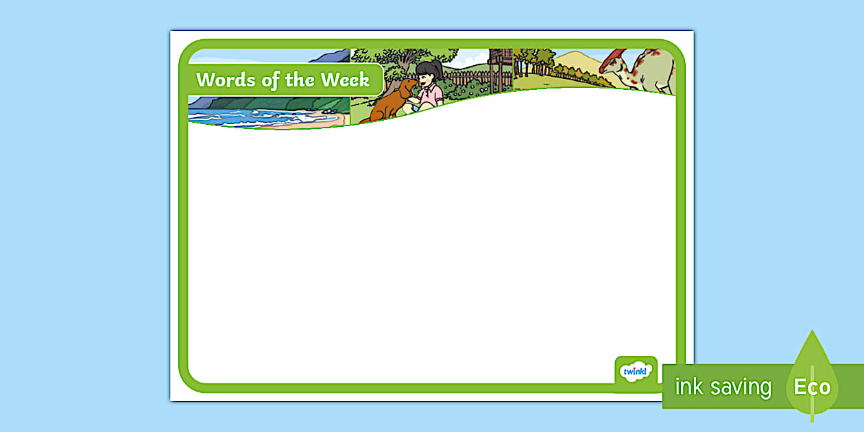 Editable Words of the Week Poster (teacher made) - Twinkl