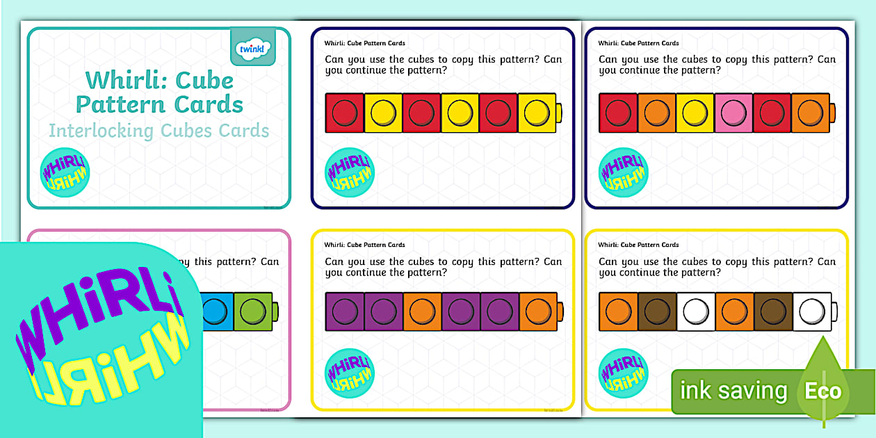 Whirli: Home Learning Cube Pattern Cards | Twinkl - Twinkl