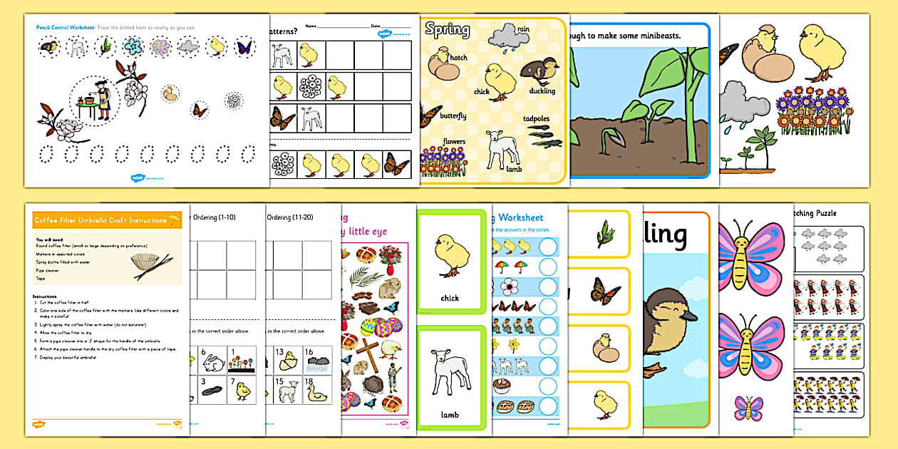 Spring Printable Resource Pack (creat de profesori) - Twinkl