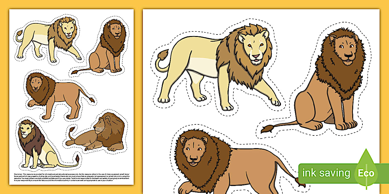 Lion Clip Art Cut-Outs (teacher made) - Twinkl
