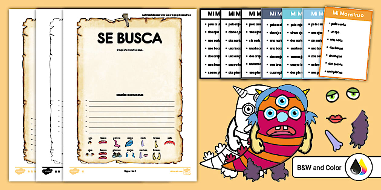 Actividad de escritura: Crea tu propio monstruo | Twinkl USA