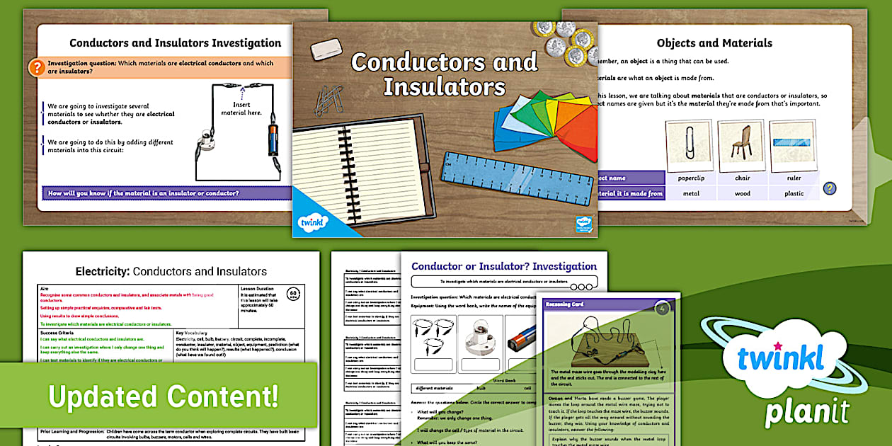 Science: Electricity: Conductors and Insulators Year 4 Lesson 4