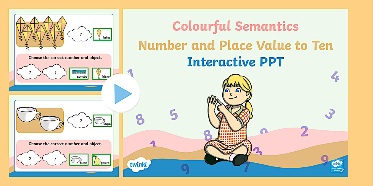 Colourful Semantics Number & Place Value to Ten Interactive