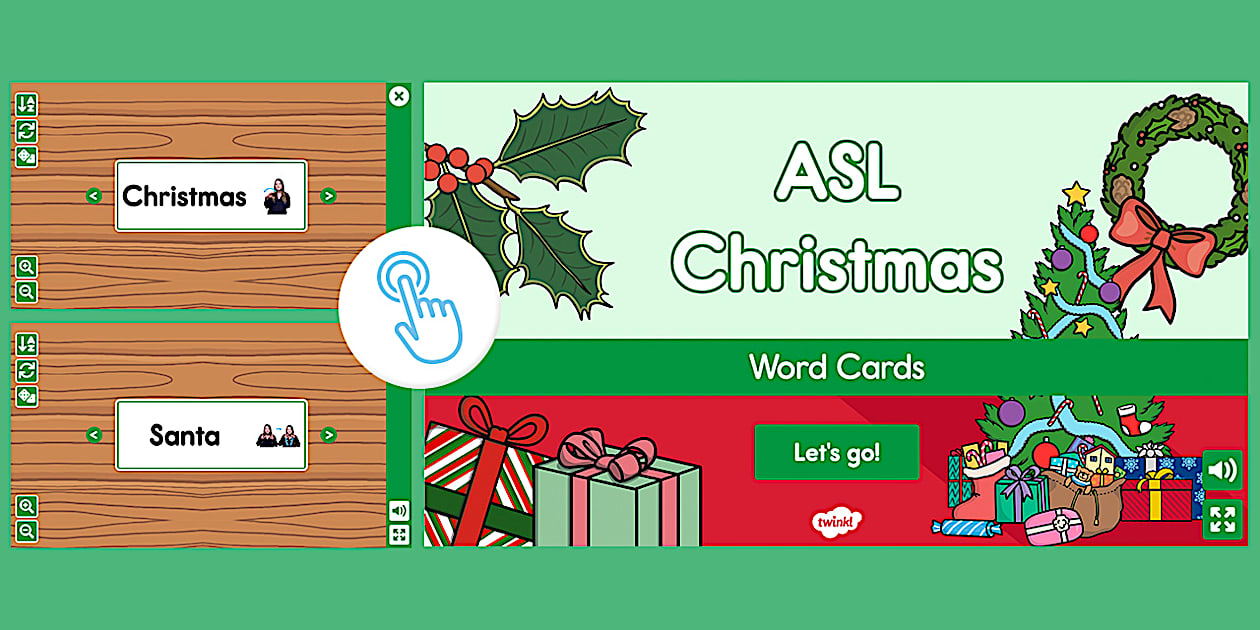 ASL Christmas Interactive Word Cards (teacher made) - Twinkl