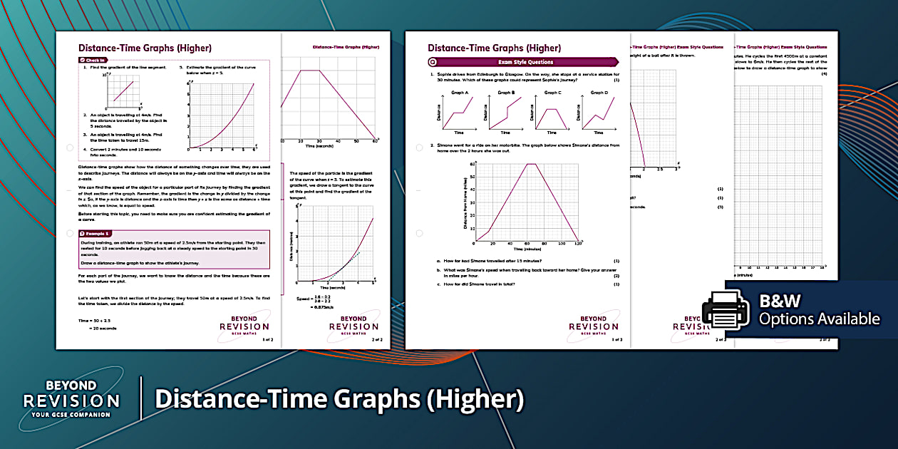 👉 Distance-Time Graphs (Higher) (teacher made) - Twinkl