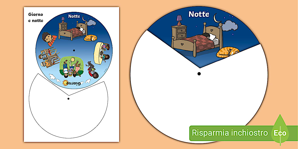 Giorno e notte Ruota (teacher made) - Twinkl