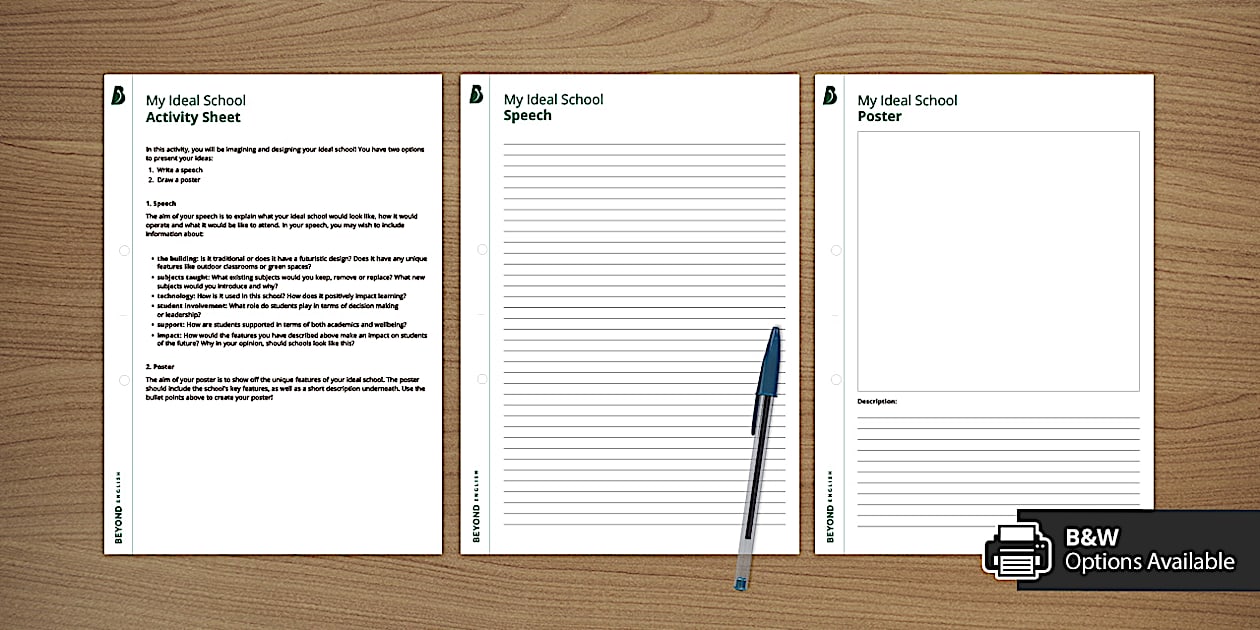 My Ideal School Activity (teacher made) - Twinkl