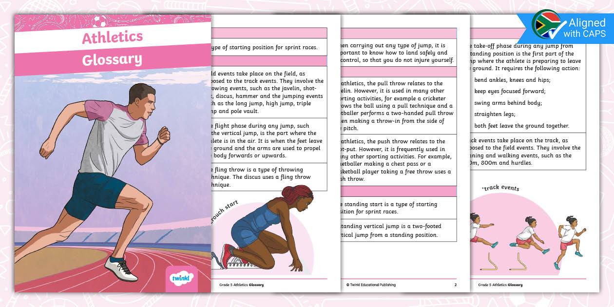 Grade 5 Term 4 Physical Education Athletics Glossary