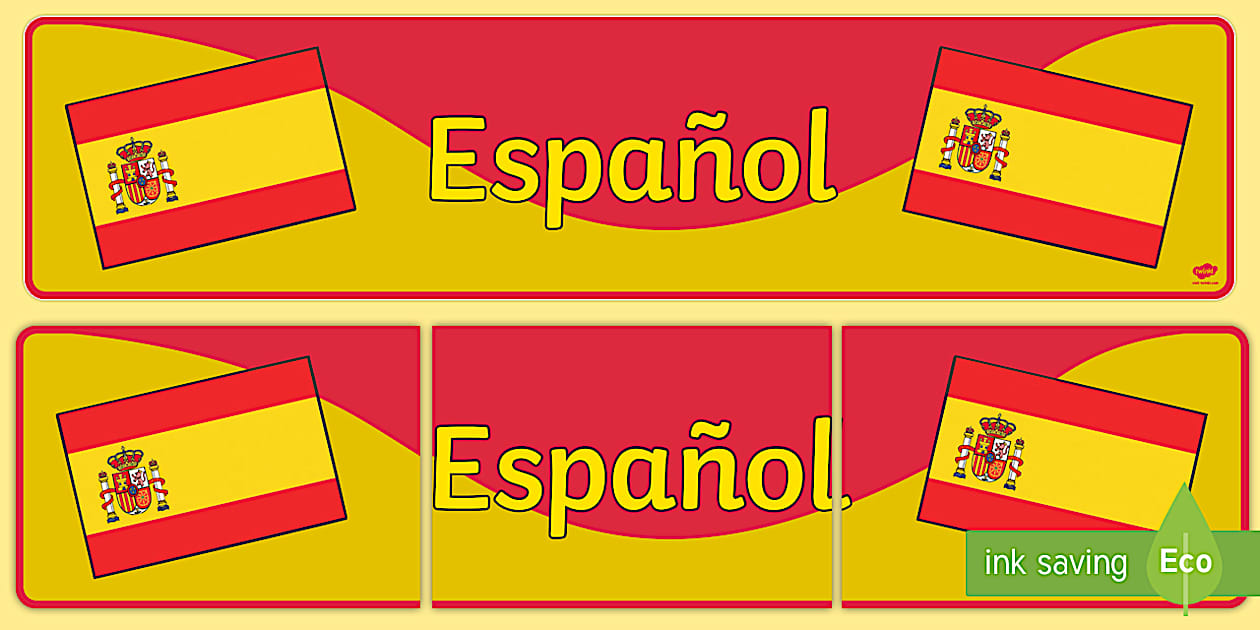 Cursive Spanish Display Banner (teacher made) - Twinkl