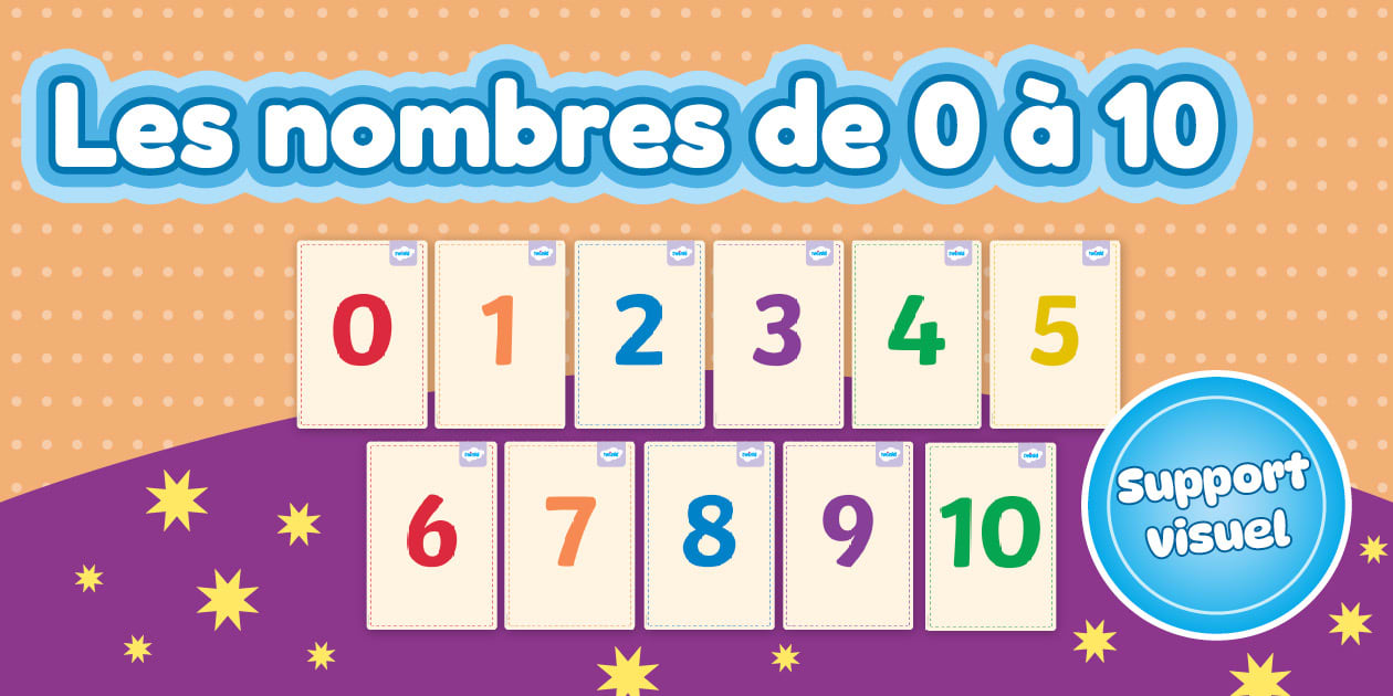 Cartes flash : Les nombres de 0 à 10 - Twinkl