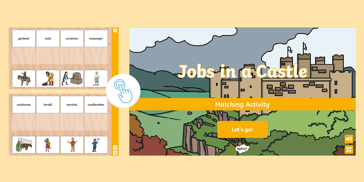 * NEW * Jobs in a Castle Interactive Matching Game - Twinkl