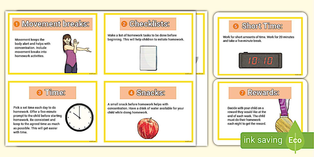 DCD Homework Tips (teacher made) - Twinkl