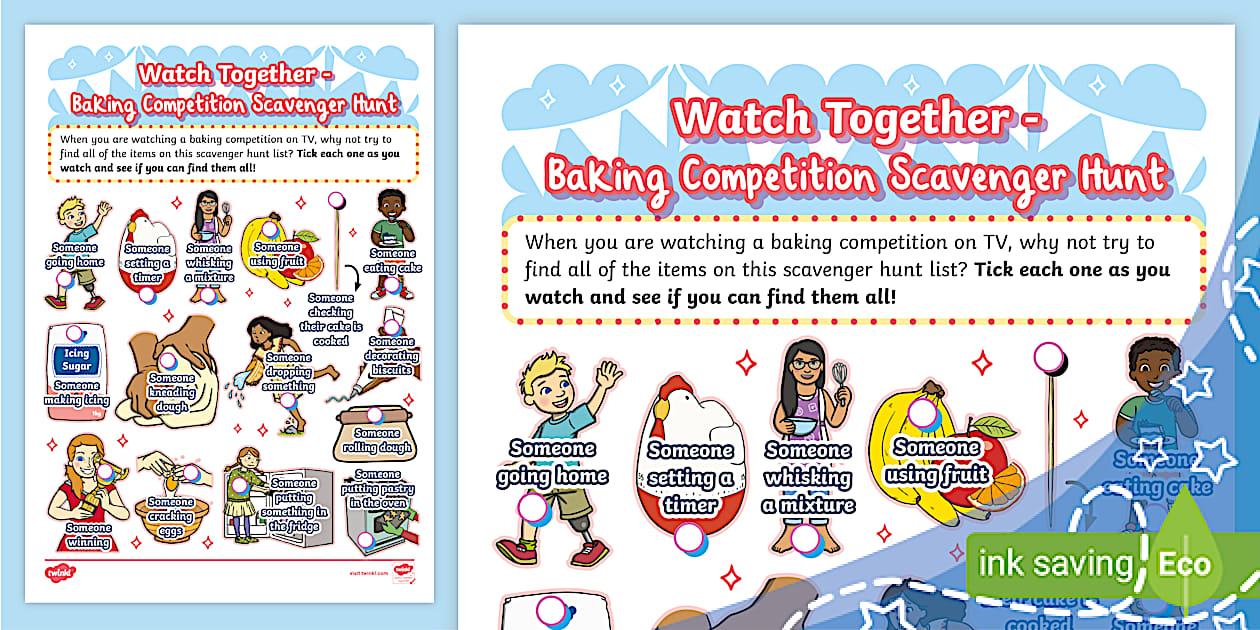 Watch Together - Baking Competition Scavenger Hunt (Ages 5 - 7)