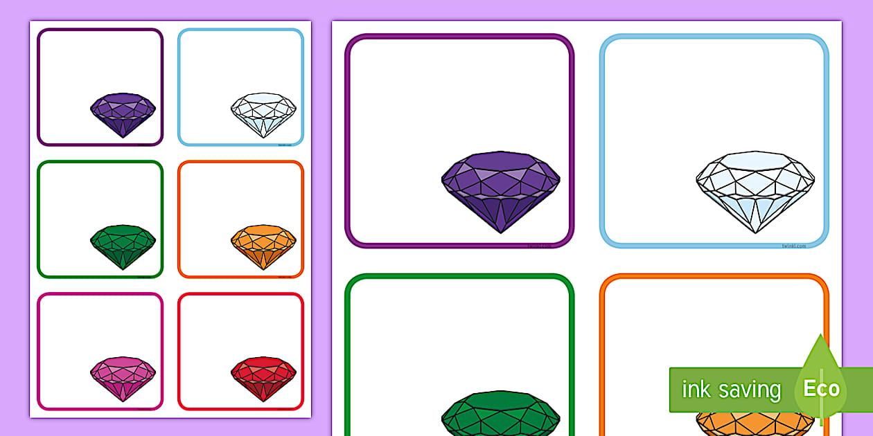 Gemstone-Themed Editable Peg Labels (teacher made) - Twinkl
