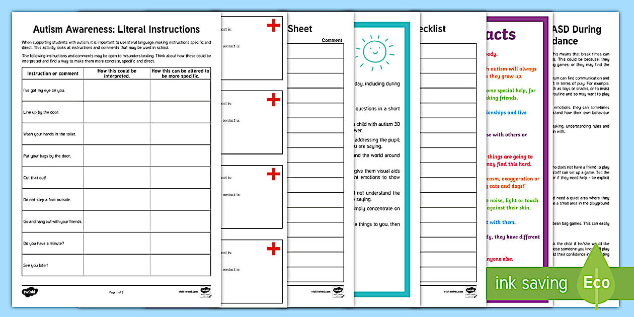 Supporting ASD in KS3 and KS4 Resource Pack (teacher made)