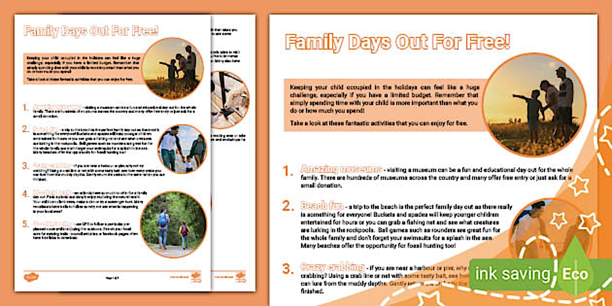 Family Days Out for Free! (teacher made) - Twinkl