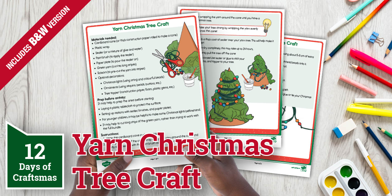 Yarn Christmas Tree Craft