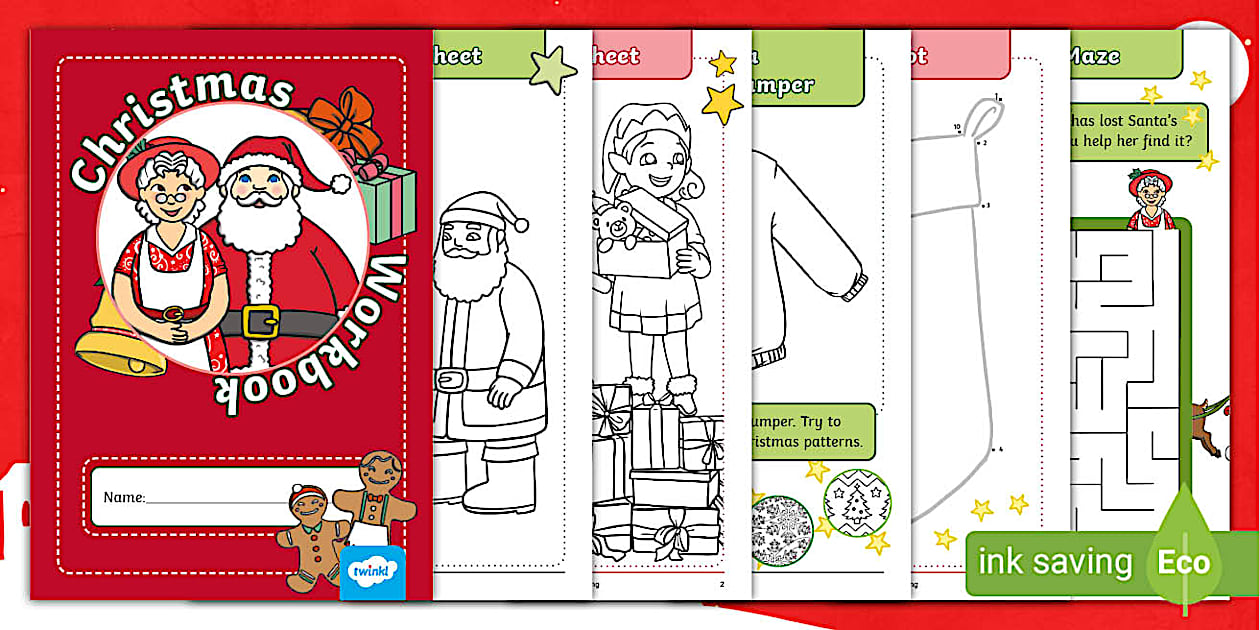 Christmas Early Level Workbook - Games & Activities for Kids
