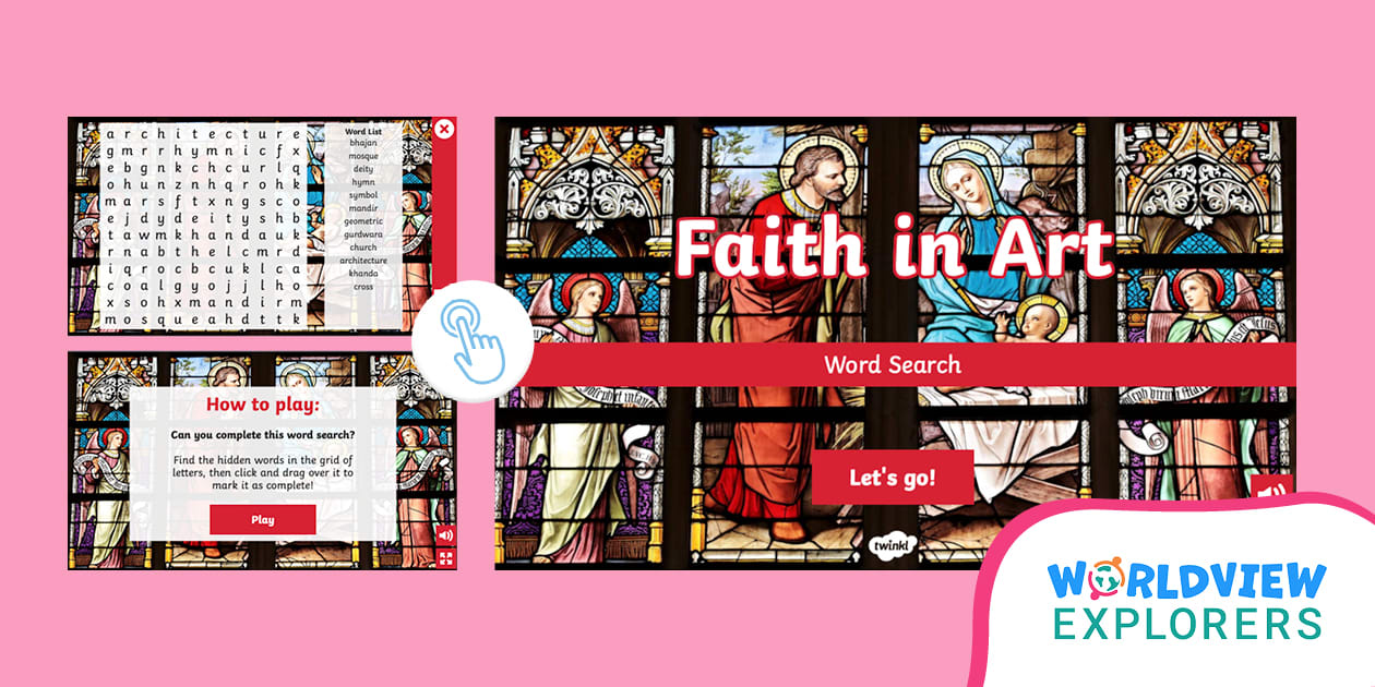 RE: Faith in Art: KS2 Interactive Word Search