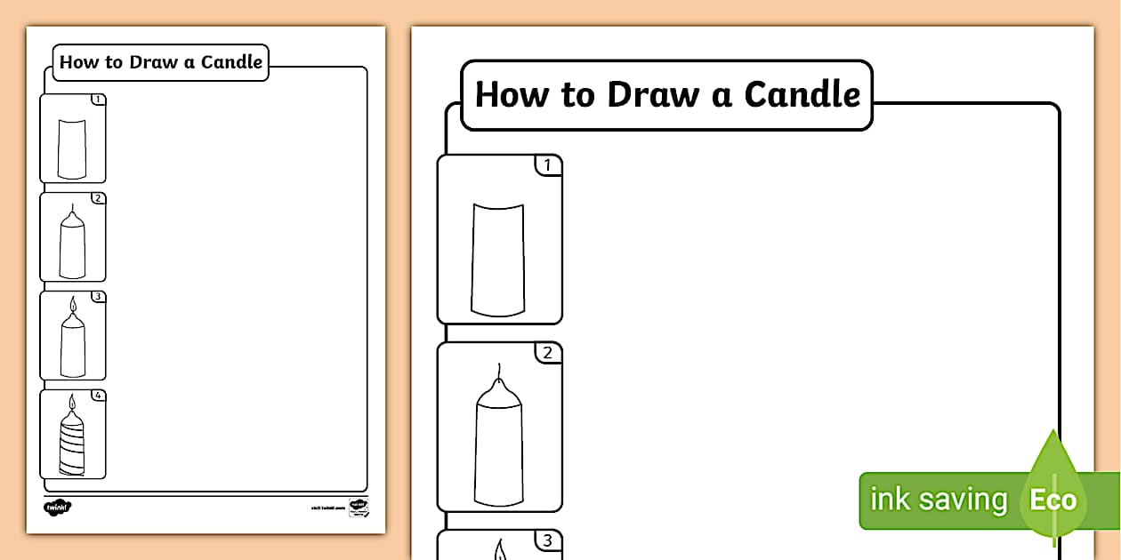 How to Draw a Candle (teacher made) - Twinkl