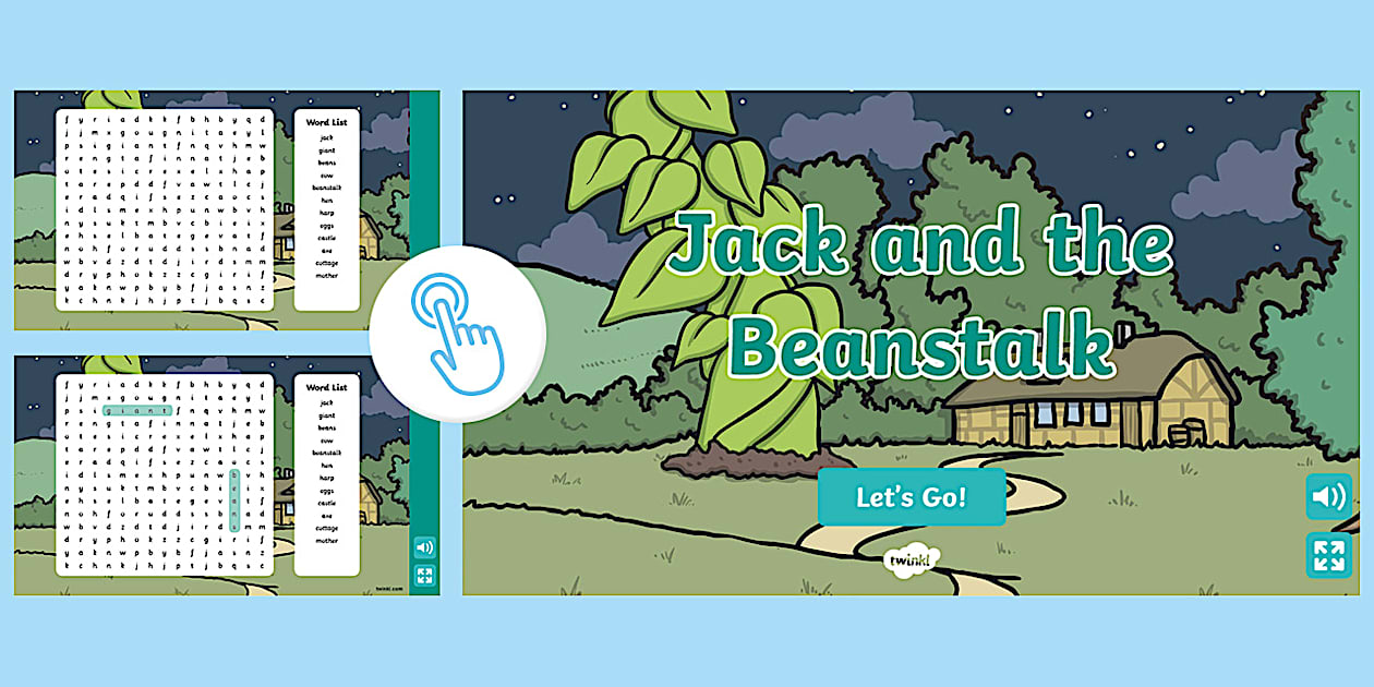 Interactive Jack and the Beanstalk Word Search | Twinkl Go!