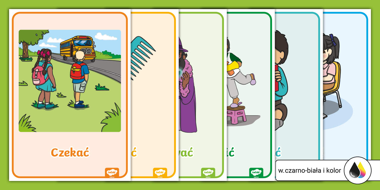 Czasowniki z głoską cz | Logopedia | Plakaty