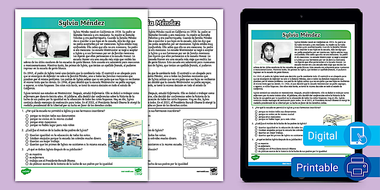 Actividad de pasaje de comprensión de lectura de tercer grado: Sylvia ...