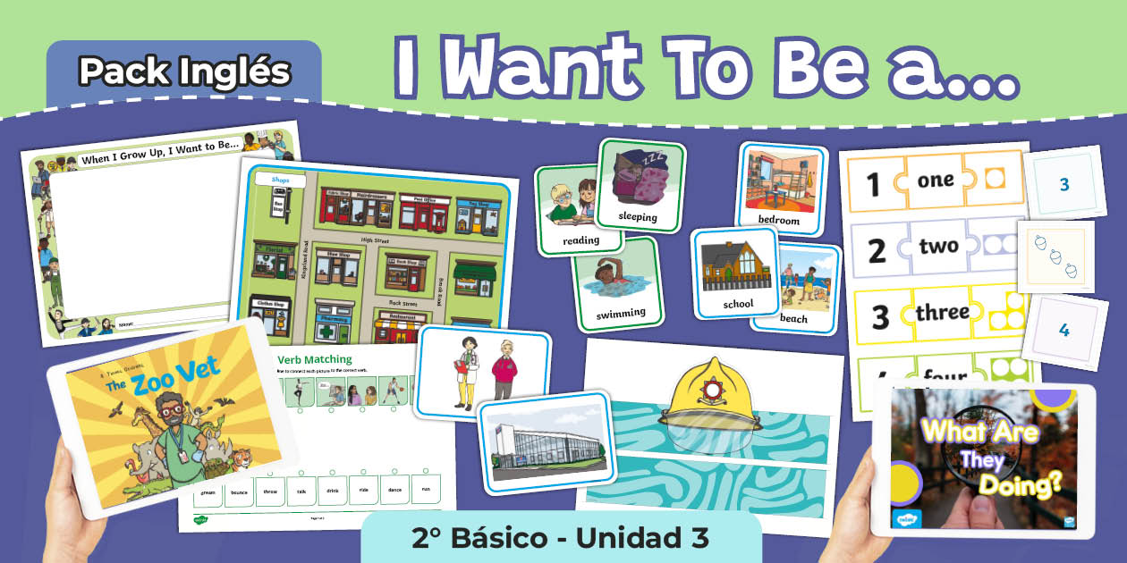 Pack | Unidad 3 | 2° Básico | Inglés | Jobs | Occupations