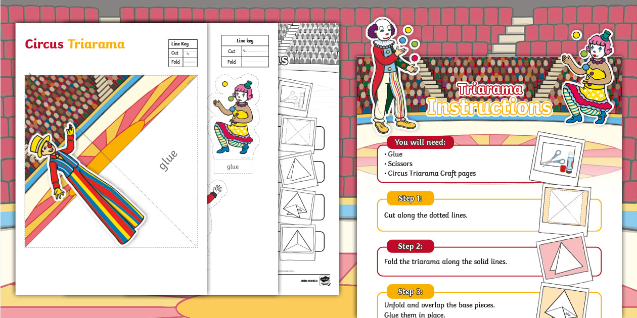 Circus Triarama Craft (teacher made) - Twinkl